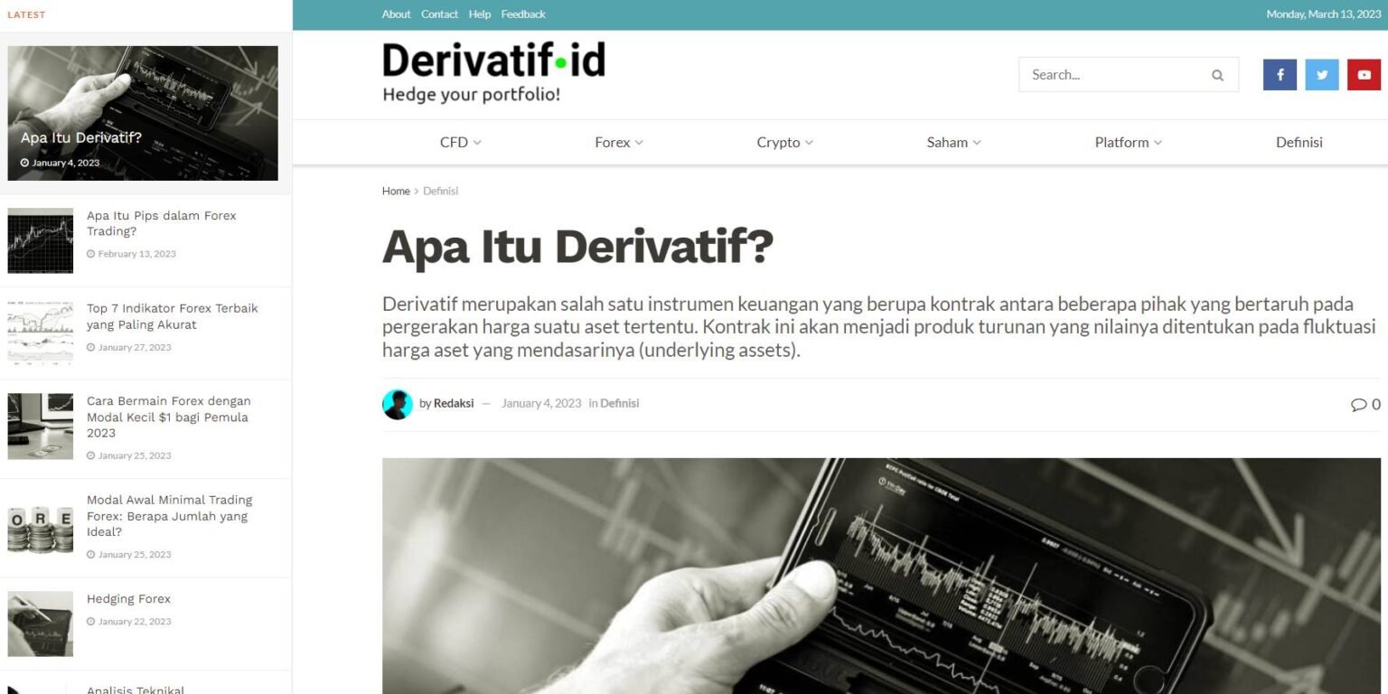 Apa Itu Instrumen Derivatif: Fungsi, Manfaat, Risiko, dan Contoh ...